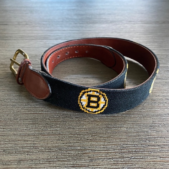 Smathers & Branson | Accessories | Boston Bruins Nhl Needlepoint Belt ...